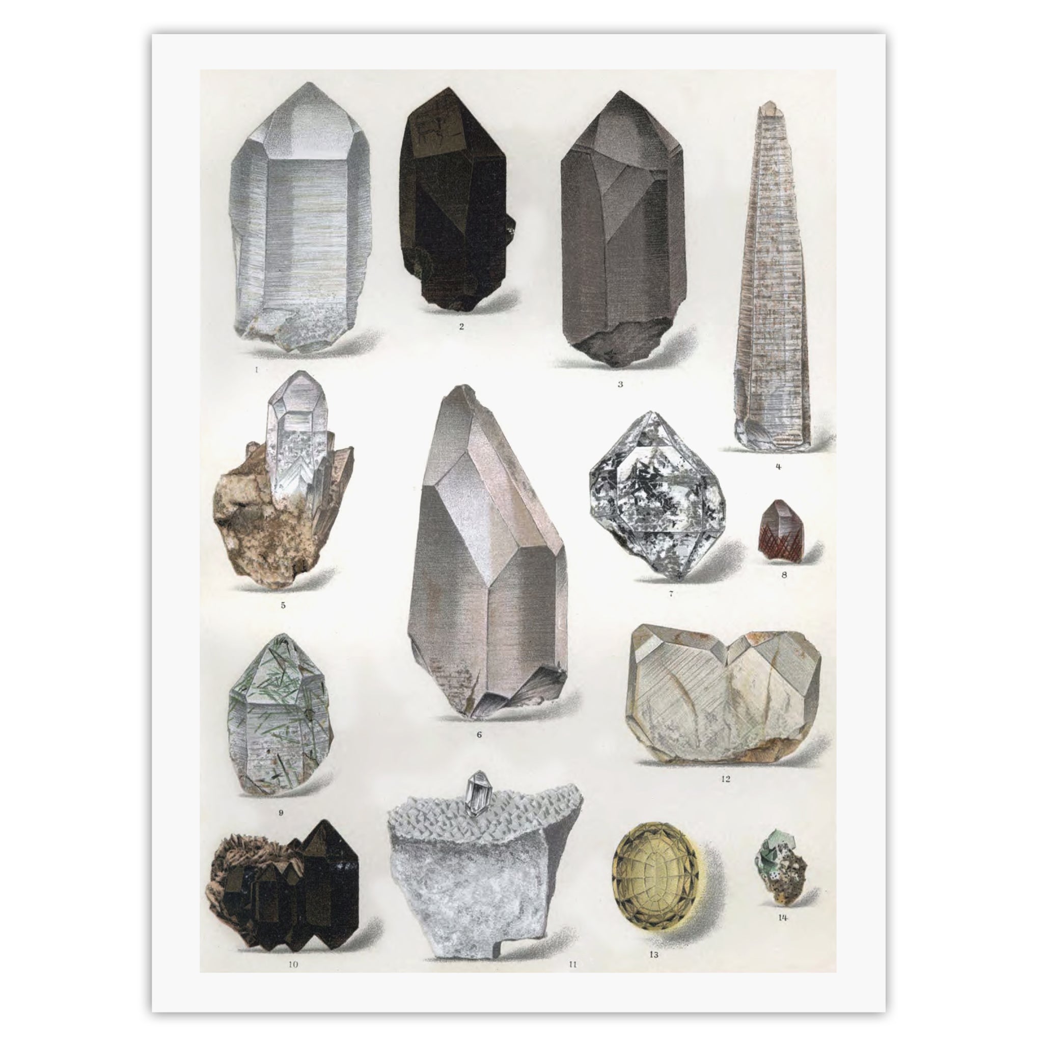 Quartz Crystals Vintage Wall Art – Attica Press